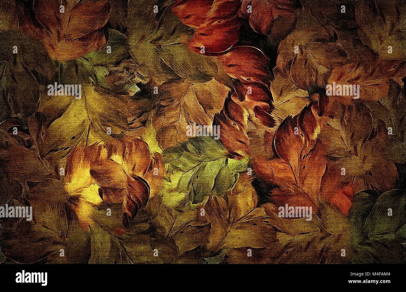 abstract floral, vintage background, fragment of textured canvas wide ...