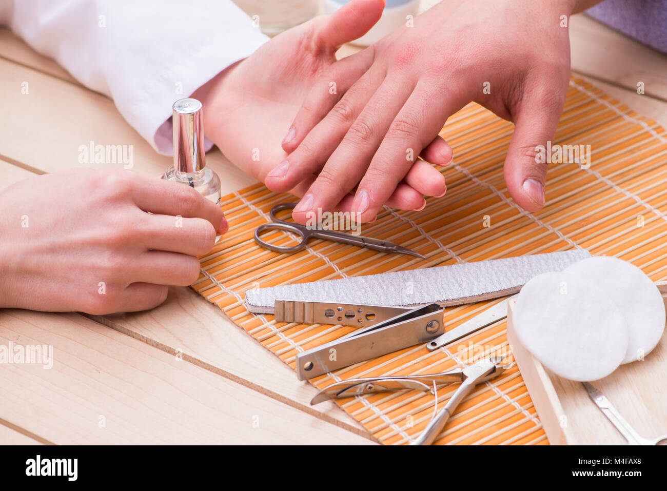 Hand manicure concept for man Stock Photo - Alamy