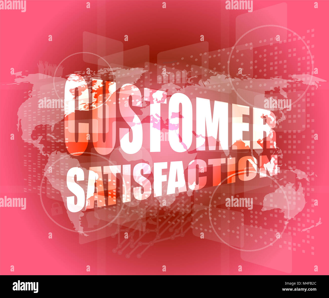 customer satisfaction word on business digital screen Stock Photo - Alamy