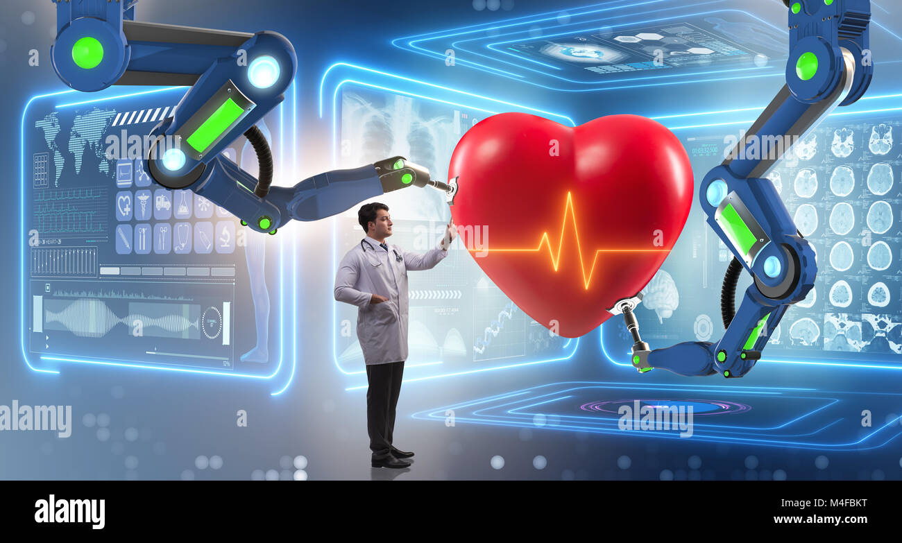 Heart surgery done by robotic arm Stock Photo - Alamy