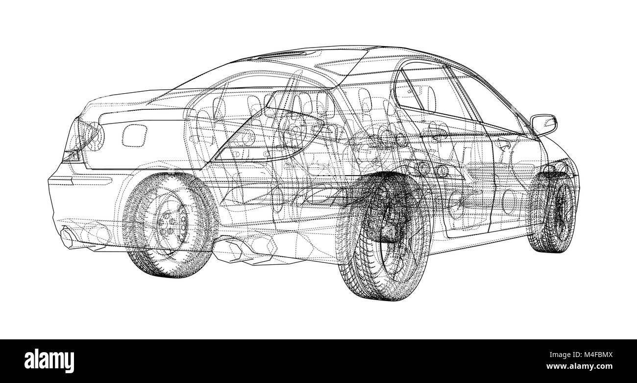 Car sketch. Vector Stock Vector Image & Art - Alamy