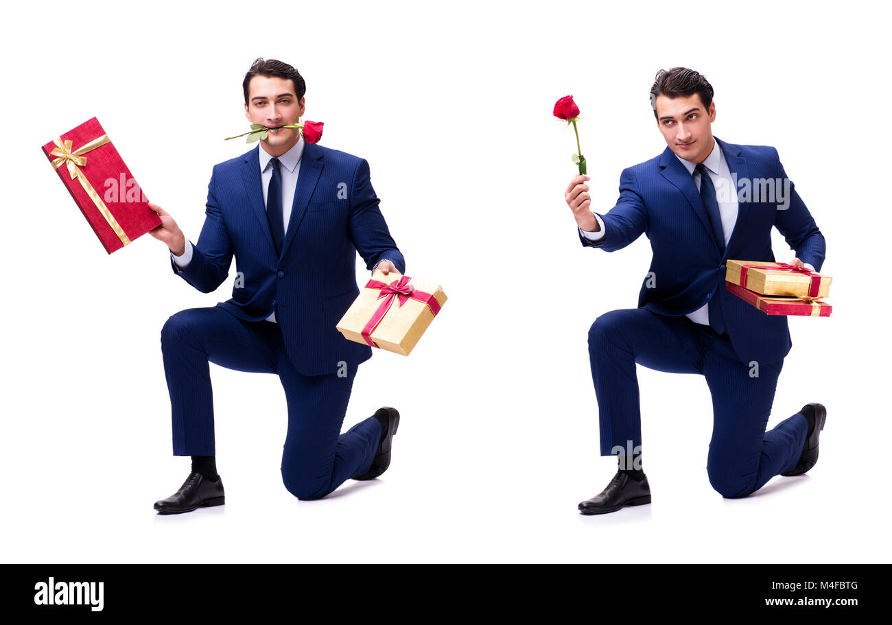 Romantic concept with man making marriage proposal Stock Photo - Alamy