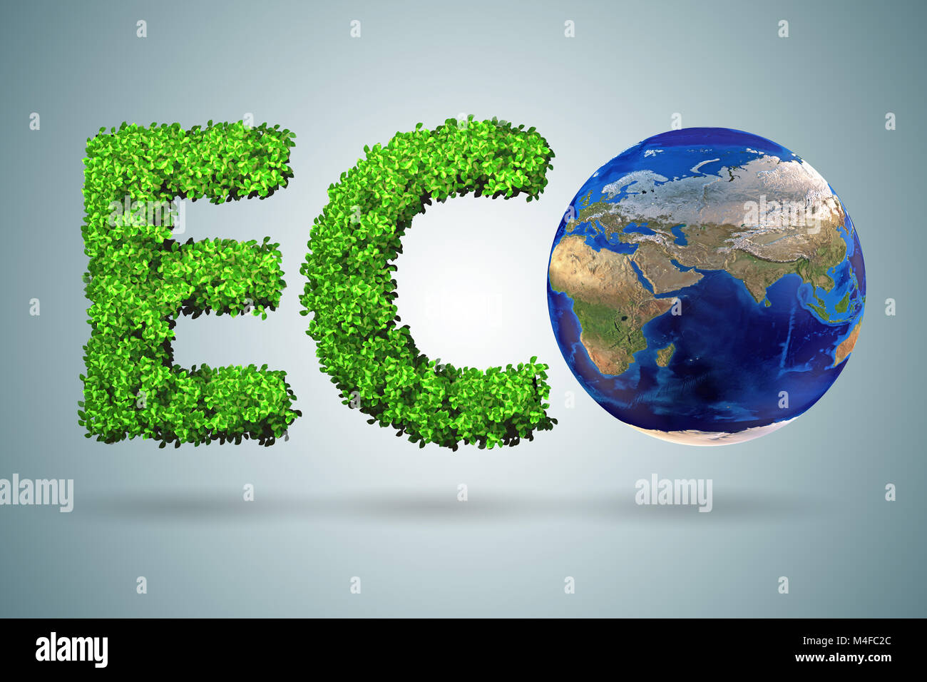 Ecology and green environment concept - 3D rendering Stock Photo - Alamy