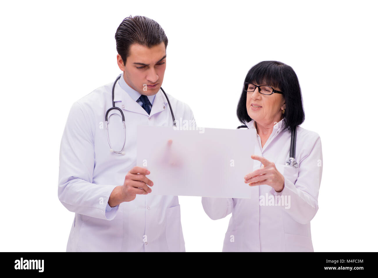 Two doctors isolated on the white background Stock Photo - Alamy