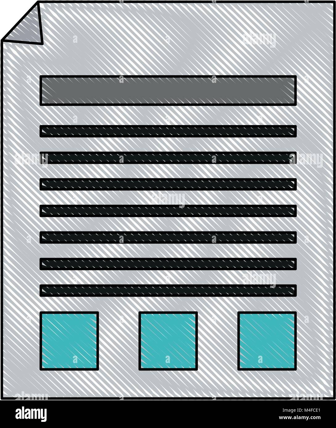 document with lines and boxes icon image Stock Vector Image & Art - Alamy