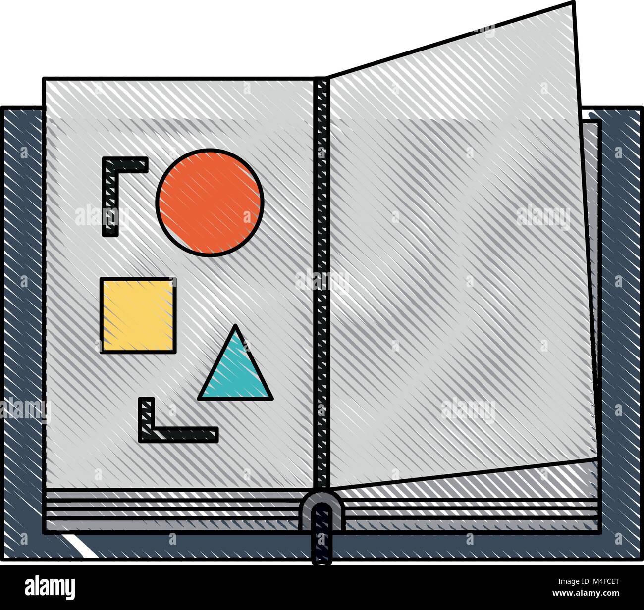 open book with basic shapes icon image Stock Vector Image & Art - Alamy