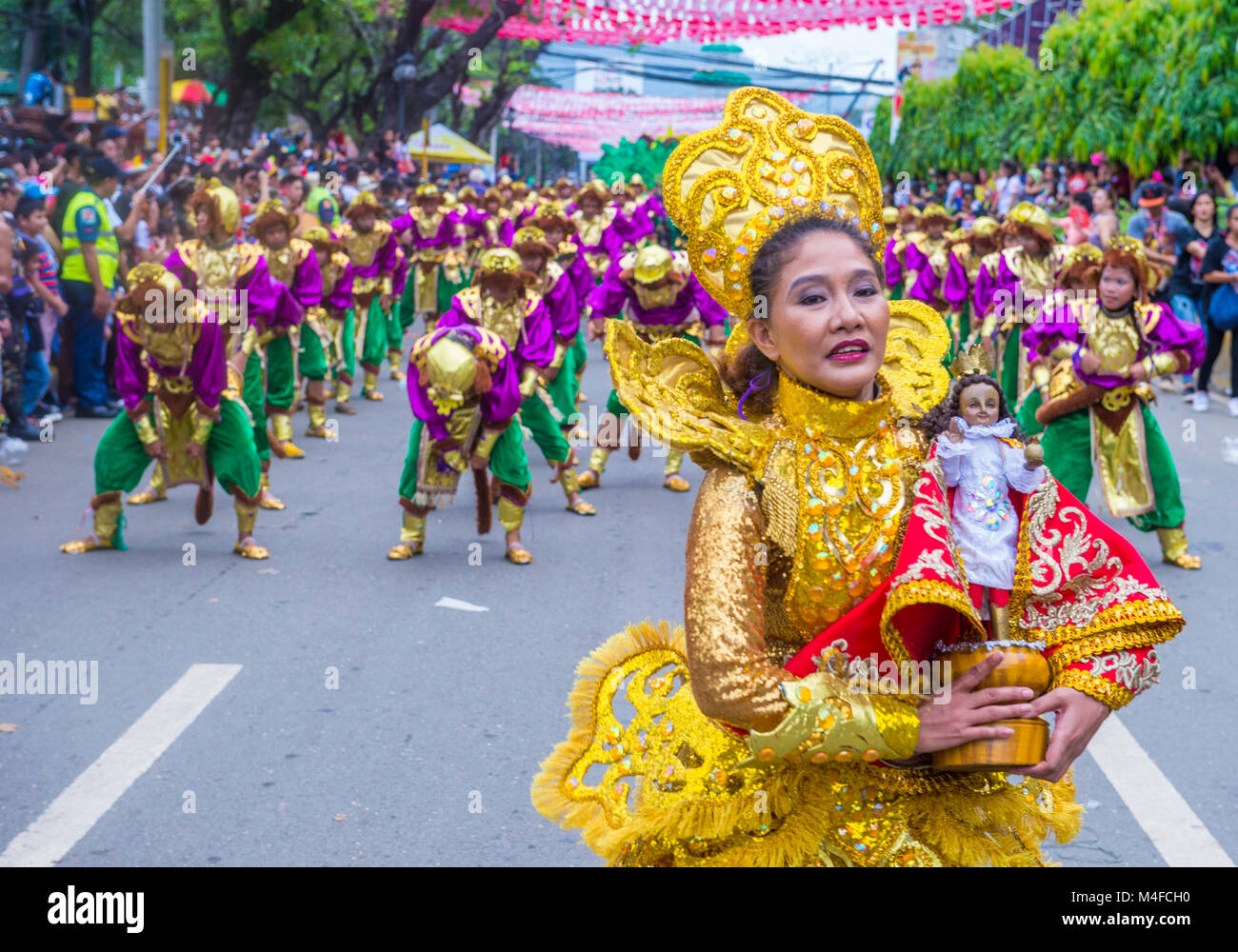 Participants in the Sinulog festival in Cebu city Philippines Stock ...