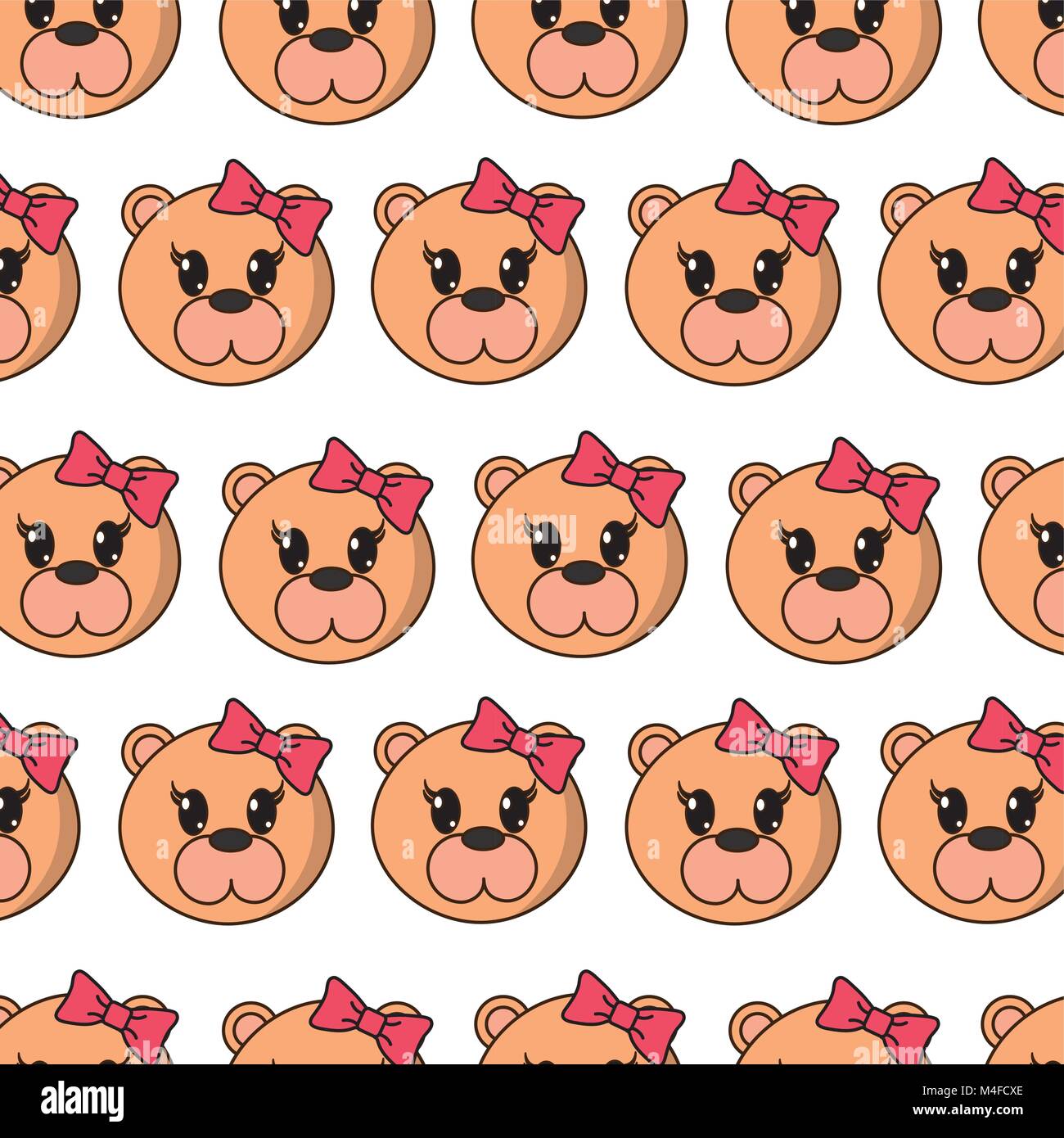 female bear head cute animal background Stock Vector Image & Art - Alamy