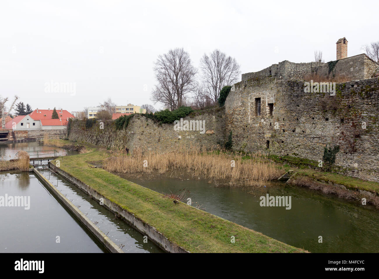 The medieval Tata Castle in Tata, Hungary Stock Photo - Alamy