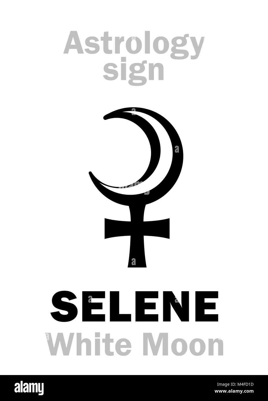 Astrology: SELENE (White Moon Stock Photo - Alamy