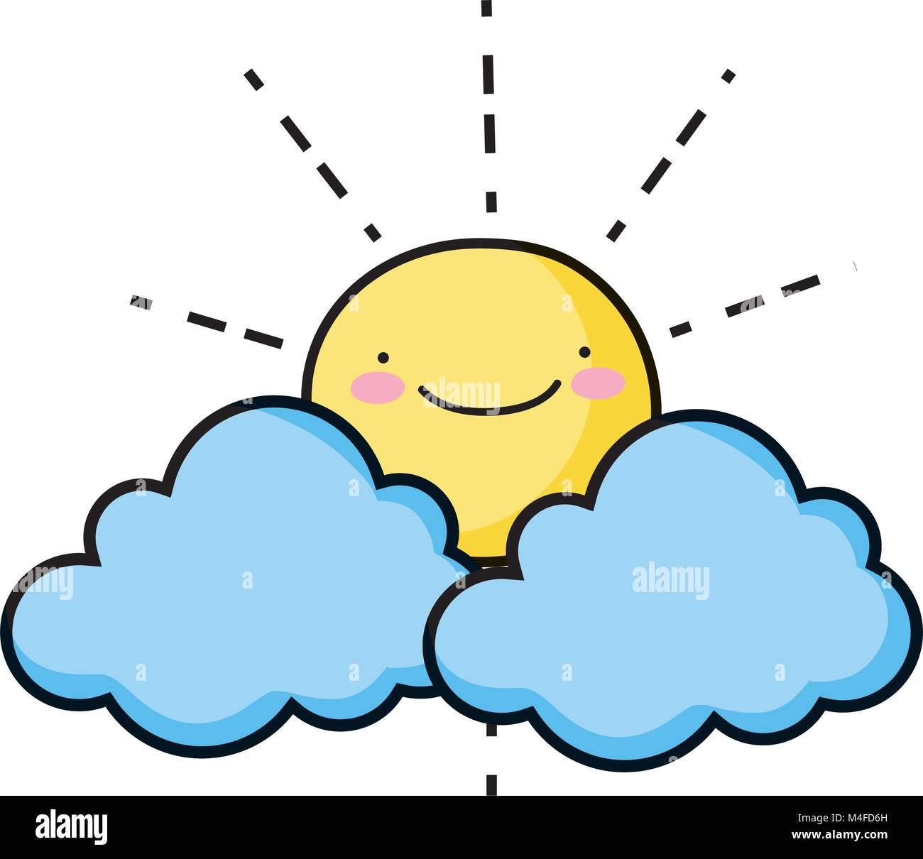 Weather icon kawaii Stock Vector Images - Alamy