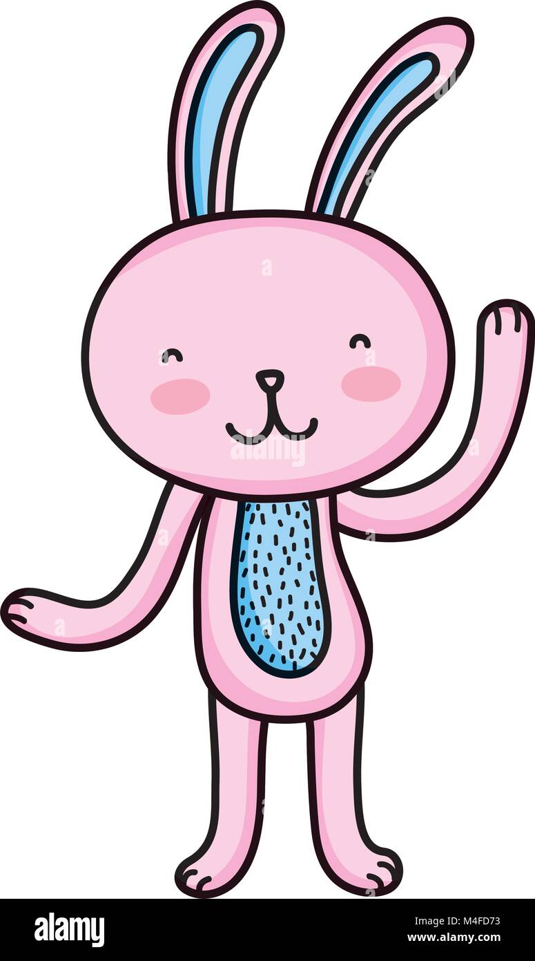 happy rabbit cartoon cute animal Stock Vector Image & Art - Alamy