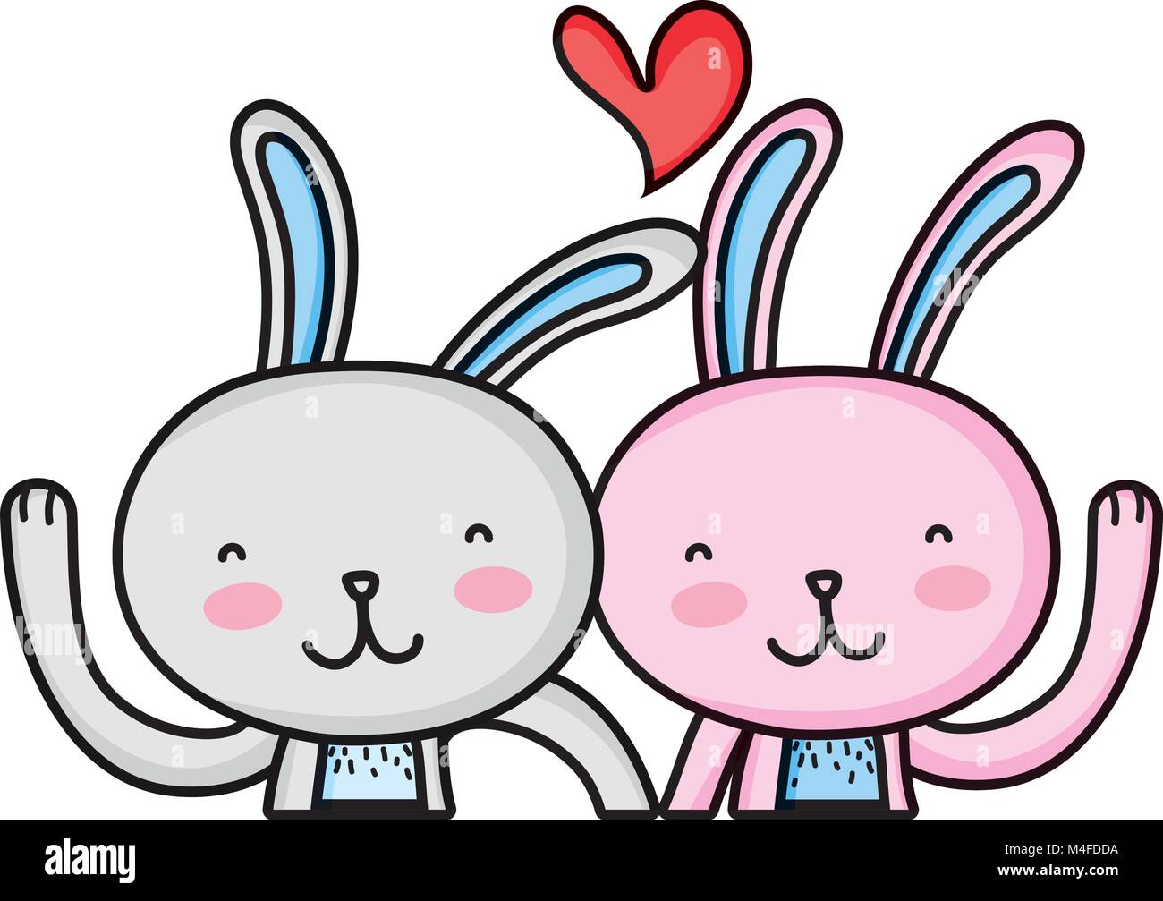 Rabbit Couple Stock Vector Images - Alamy