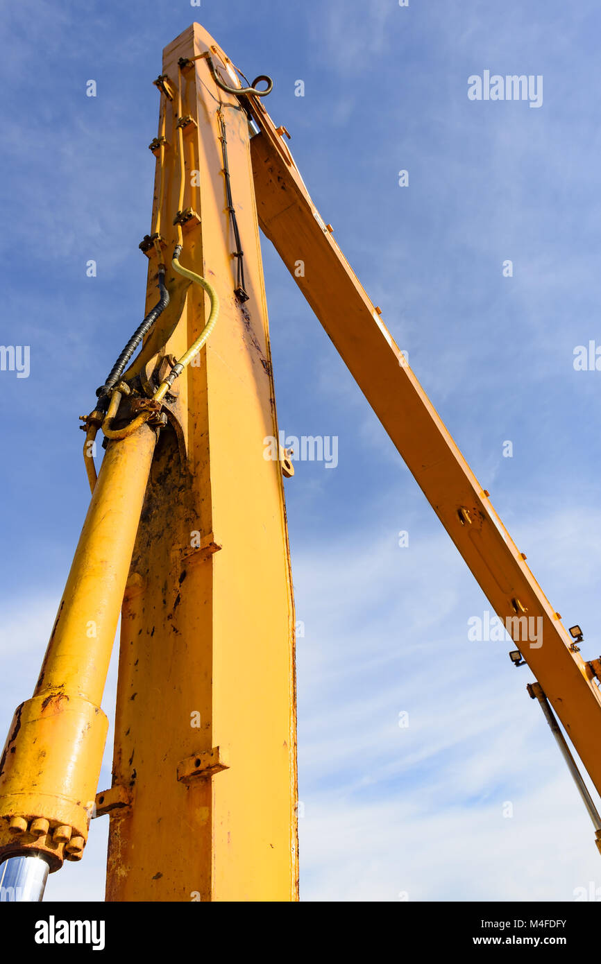 Yellow crane detail Stock Photo - Alamy