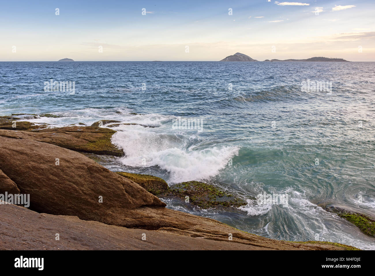 Rock, sky, islands and sea Stock Photo - Alamy
