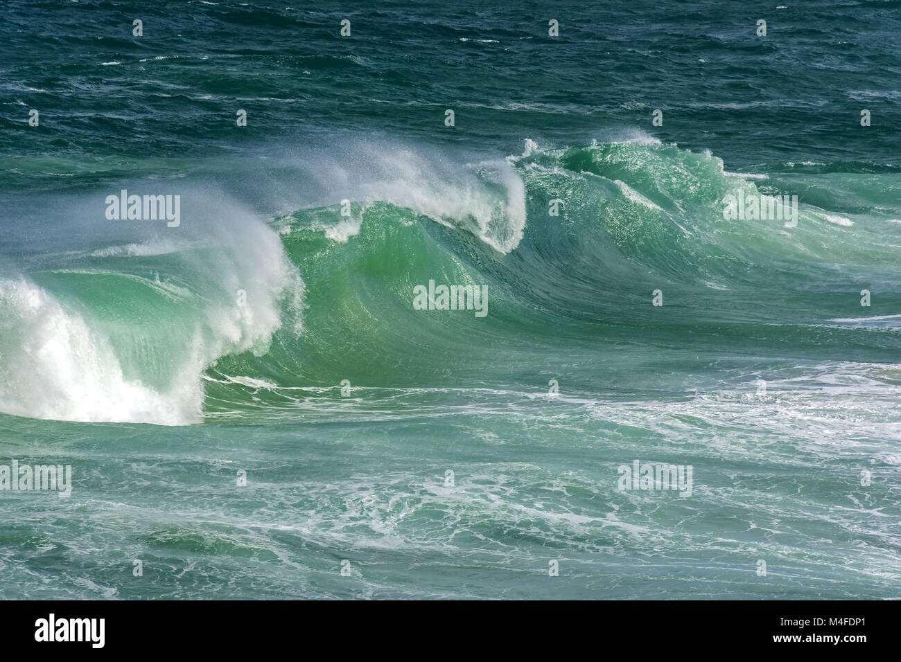 Waves breaking on beach on hi-res stock photography and images - Alamy