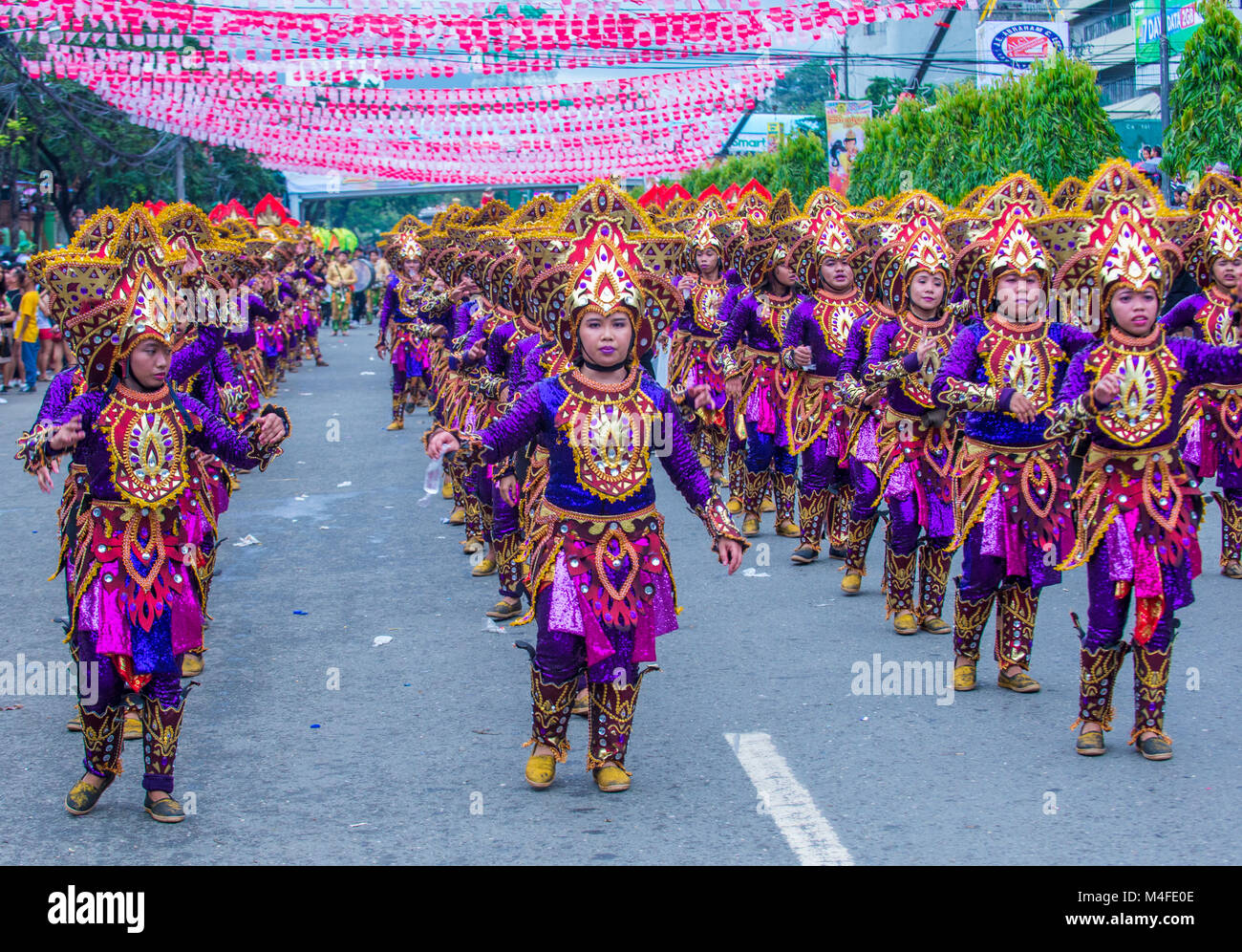 Participants in the Sinulog festival in Cebu city Philippines Stock ...