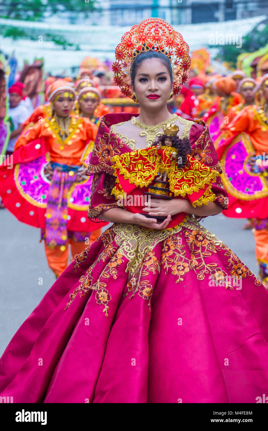 Participants in the Sinulog festival in Cebu city Philippines Stock ...