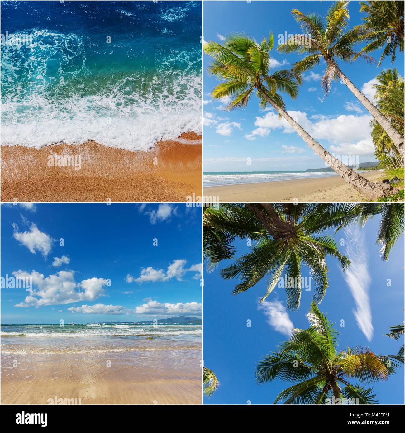 Tropical beach collage Stock Photo - Alamy