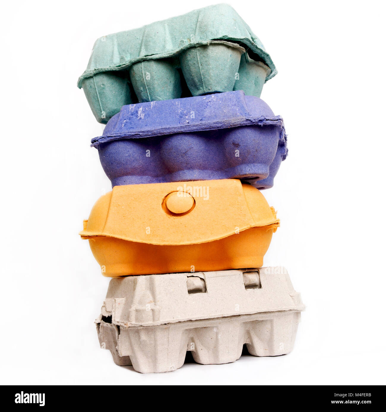 Stack of egg cartons Stock Photo - Alamy