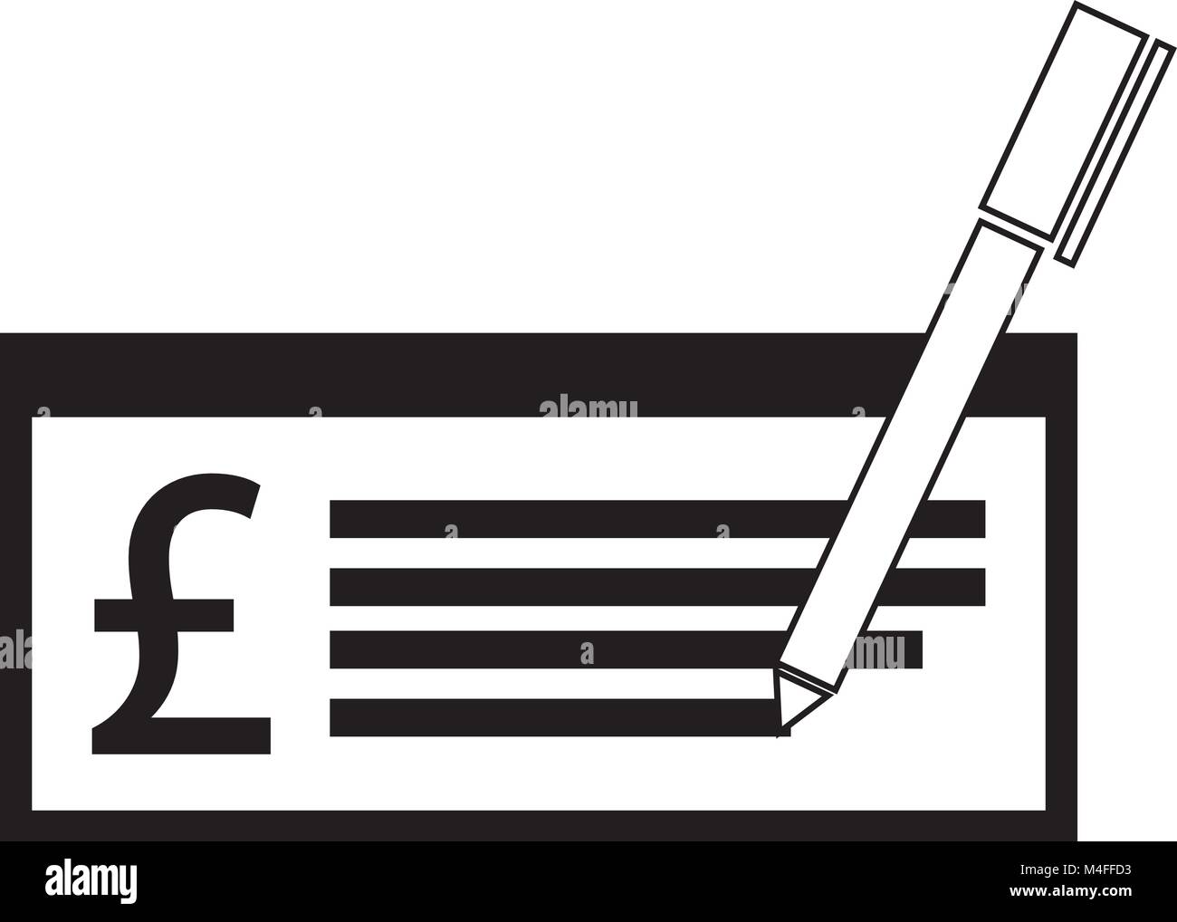 Bank check vector vectors hi-res stock photography and images - Alamy
