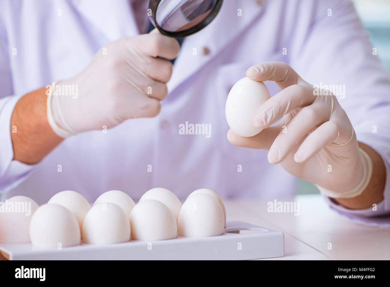 Nutrition expert testing food products in lab Stock Photo - Alamy