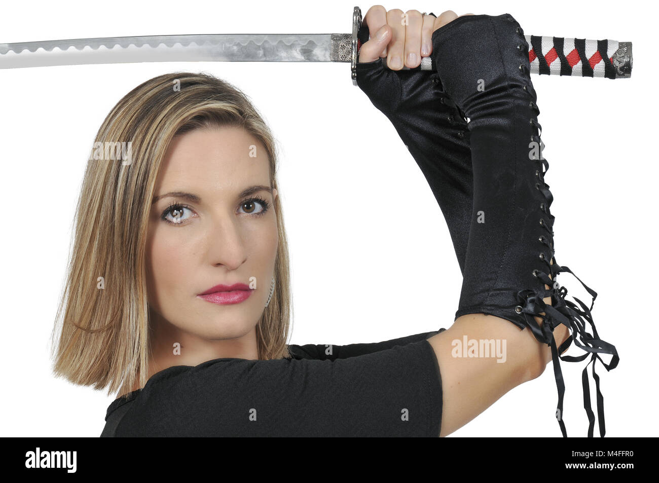 Woman Samurai Swordsman Stock Photo - Alamy