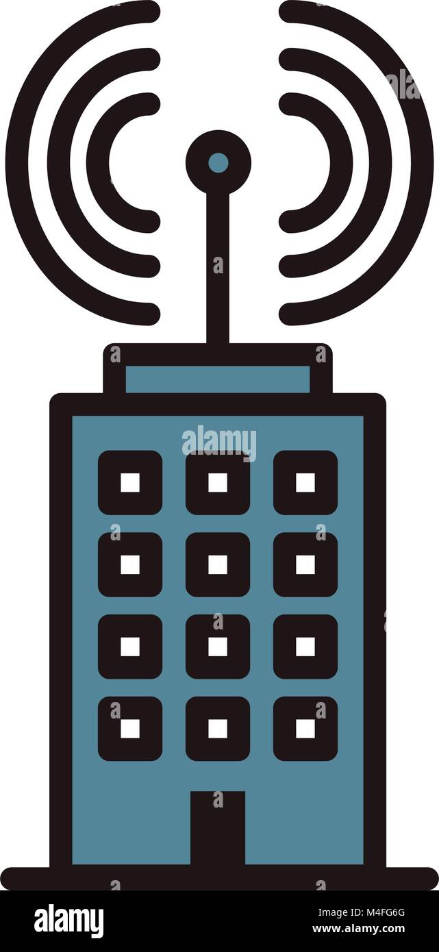 building with antenna Stock Vector Image & Art - Alamy