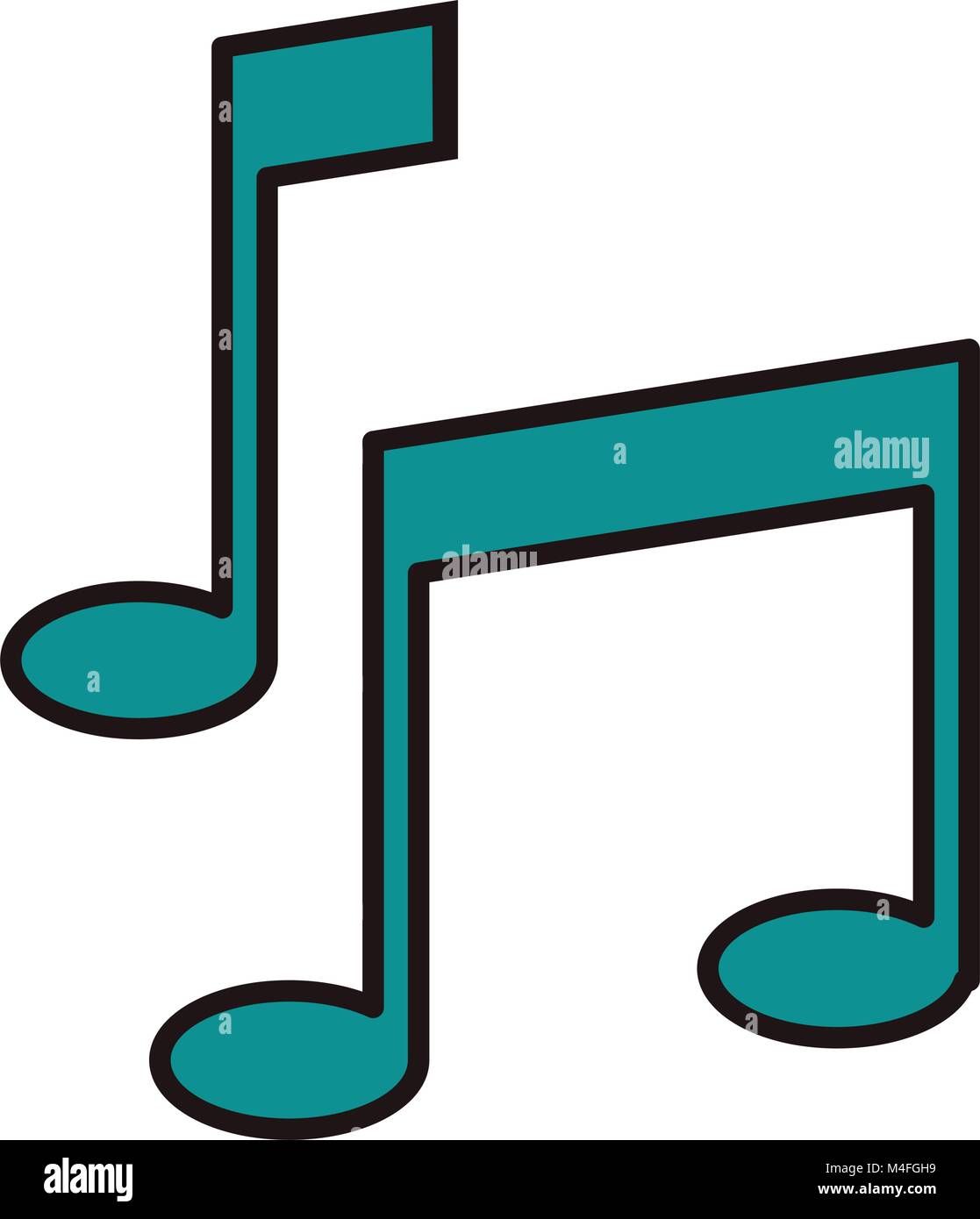 Musical sheet colorful notes Stock Vector Images - Alamy