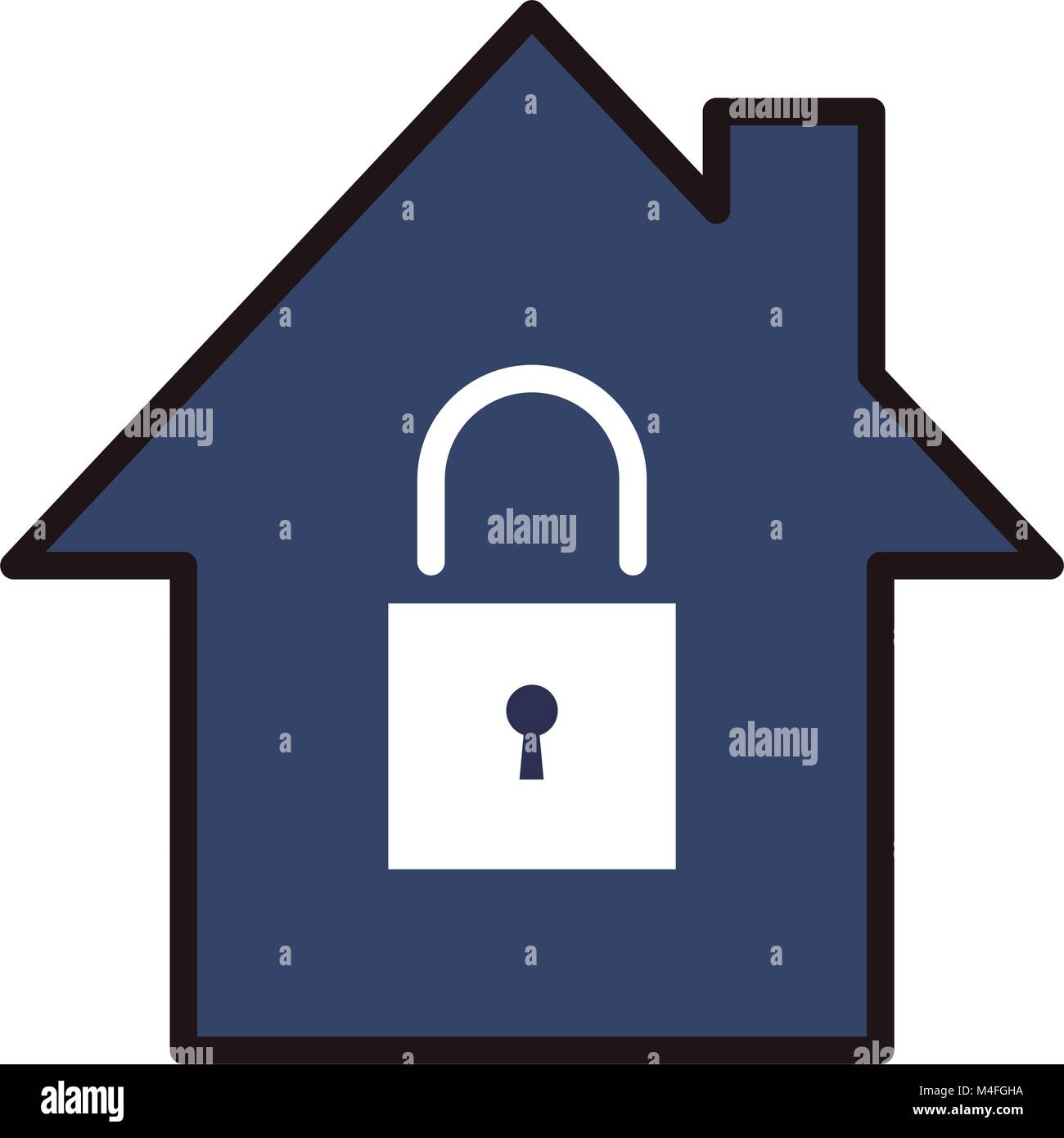 Secure house symbol Stock Vector Image & Art - Alamy