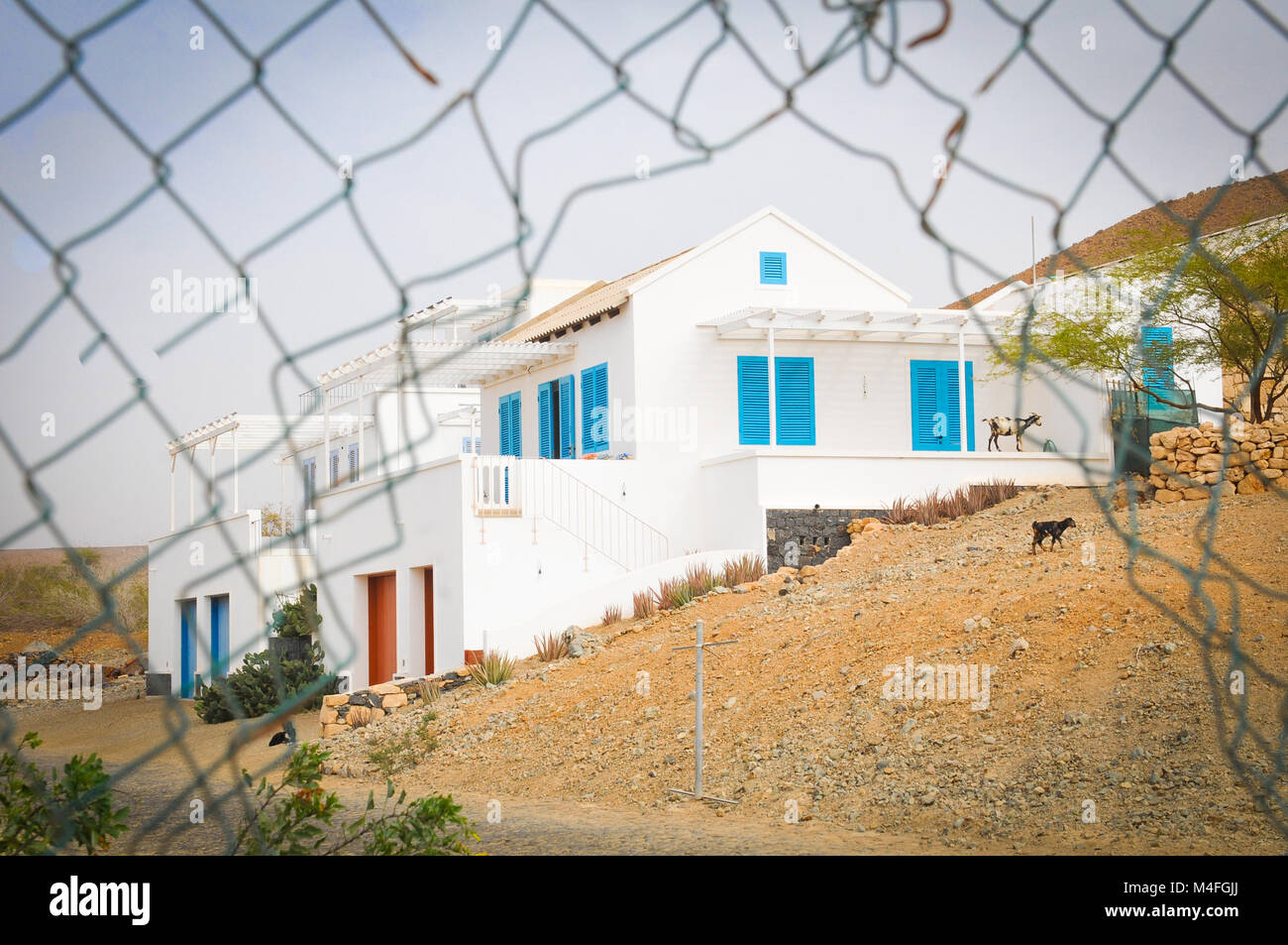 Newly built house in Boa Vista, Cape Verde Stock Photo - Alamy