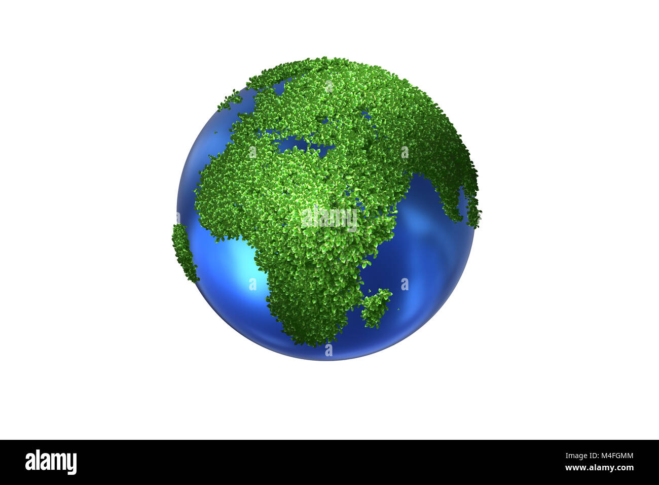 Earth globe in green environment concept - 3d rendering Stock Photo - Alamy