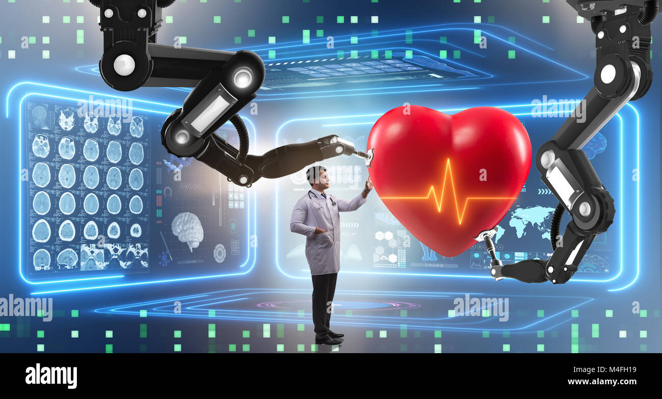 Heart surgery done by robotic arm Stock Photo - Alamy