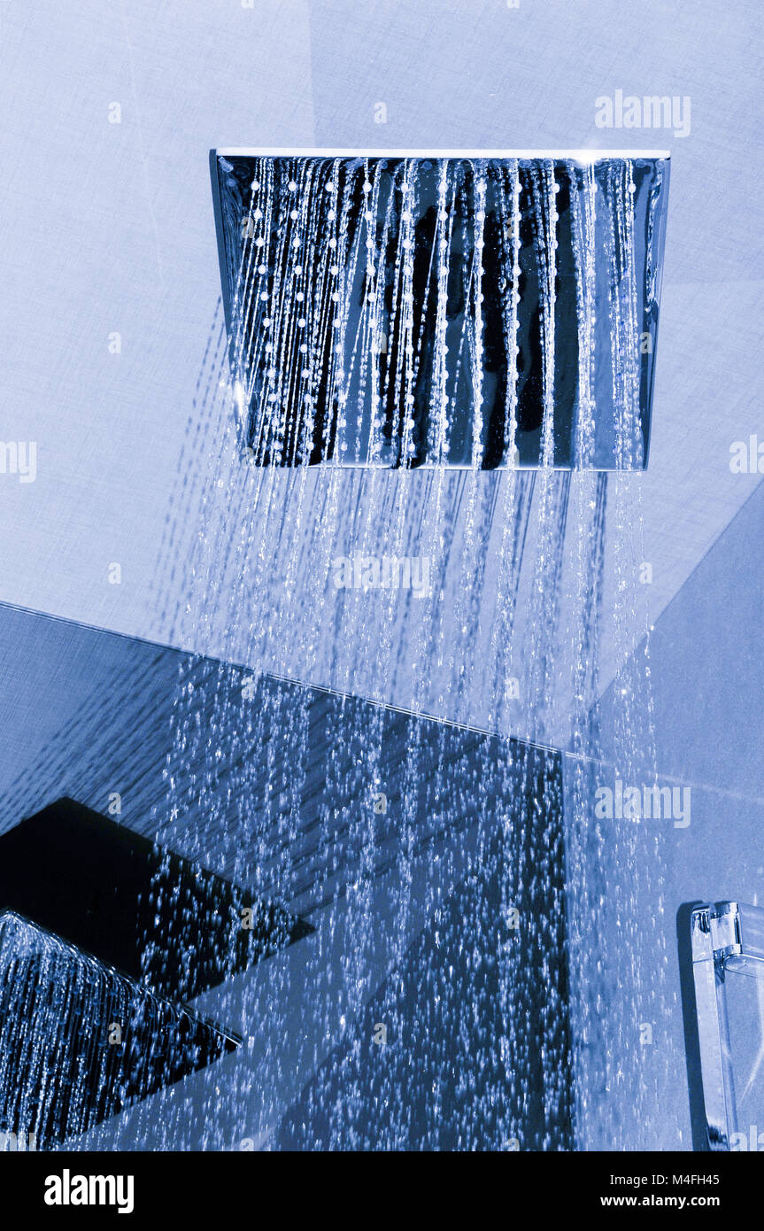 Detail of modern ceiling shower Stock Photo - Alamy