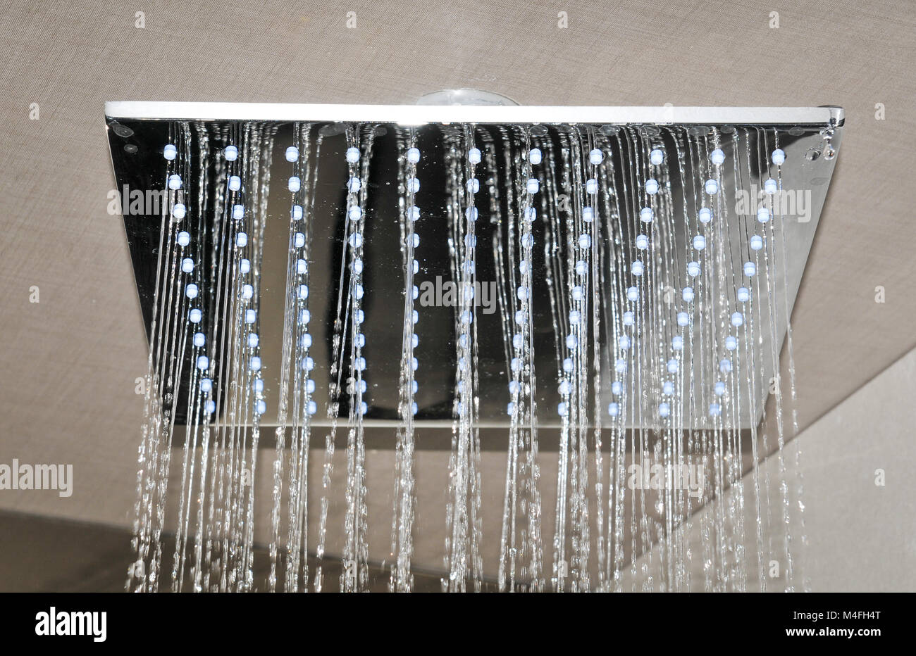 Detail of modern ceiling shower Stock Photo - Alamy