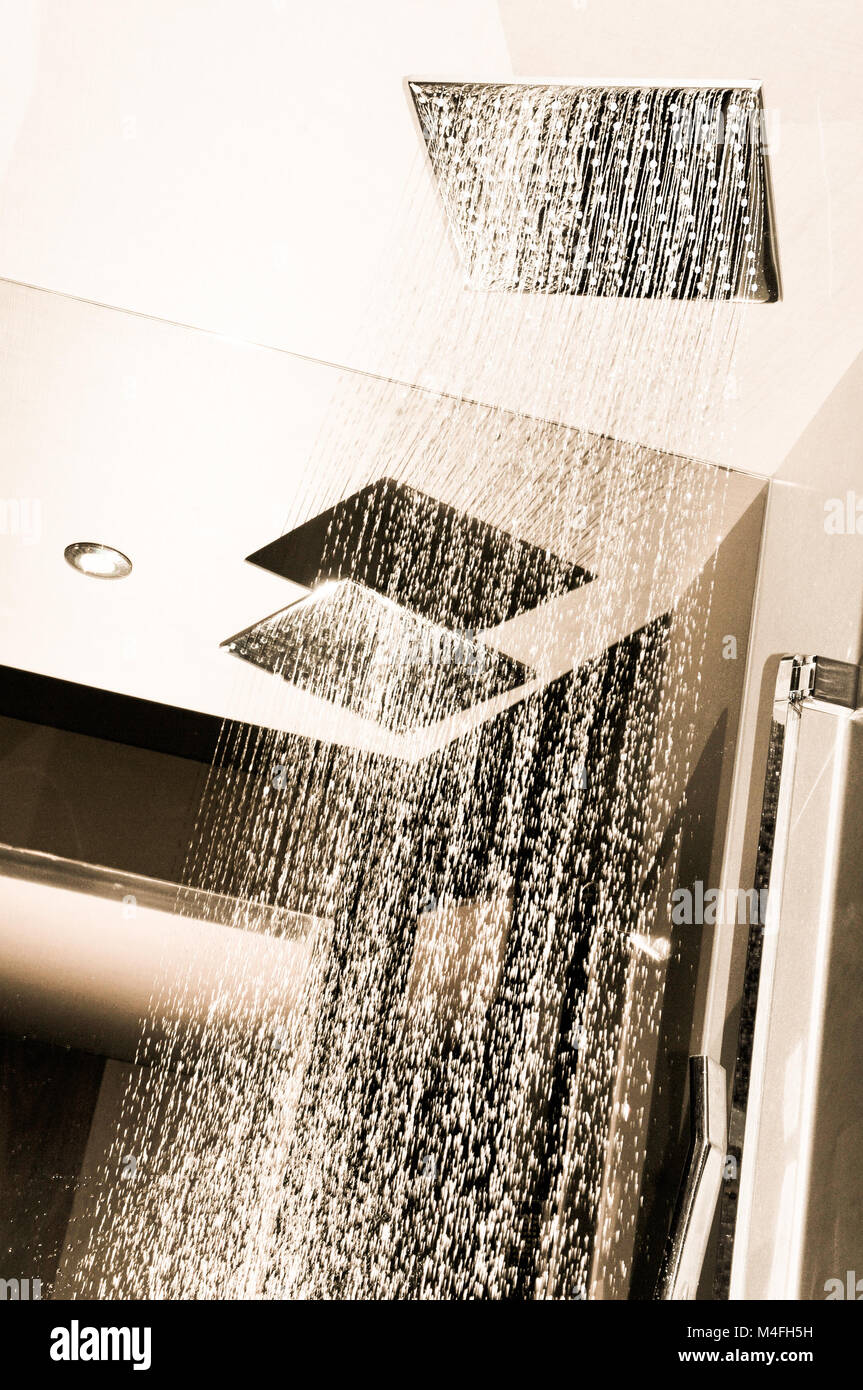 Detail of modern ceiling shower Stock Photo - Alamy