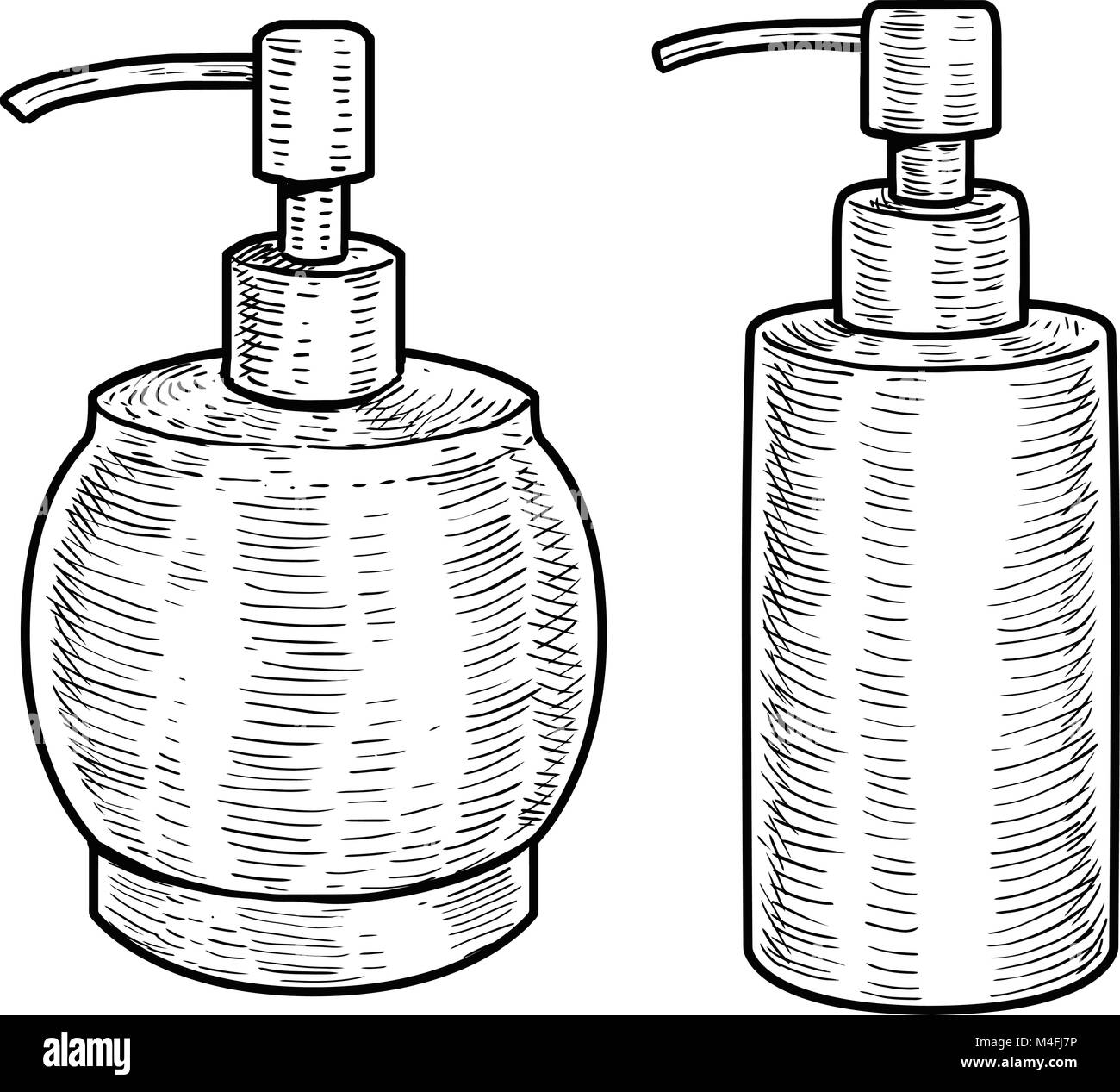 Bottle intimate hygiene gel Stock Vector Images - Alamy