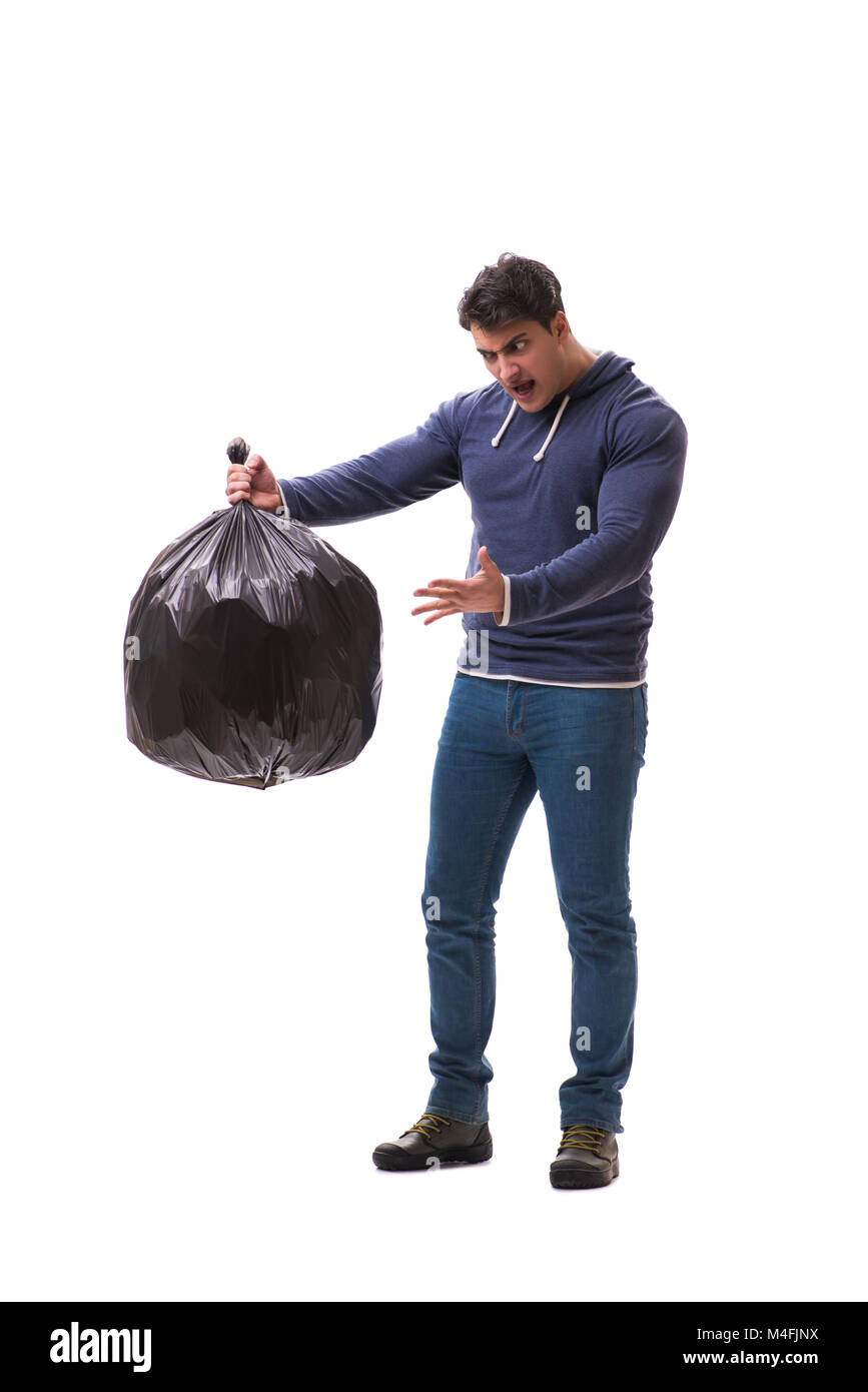 Plastic bag man angry hi-res stock photography and images - Alamy