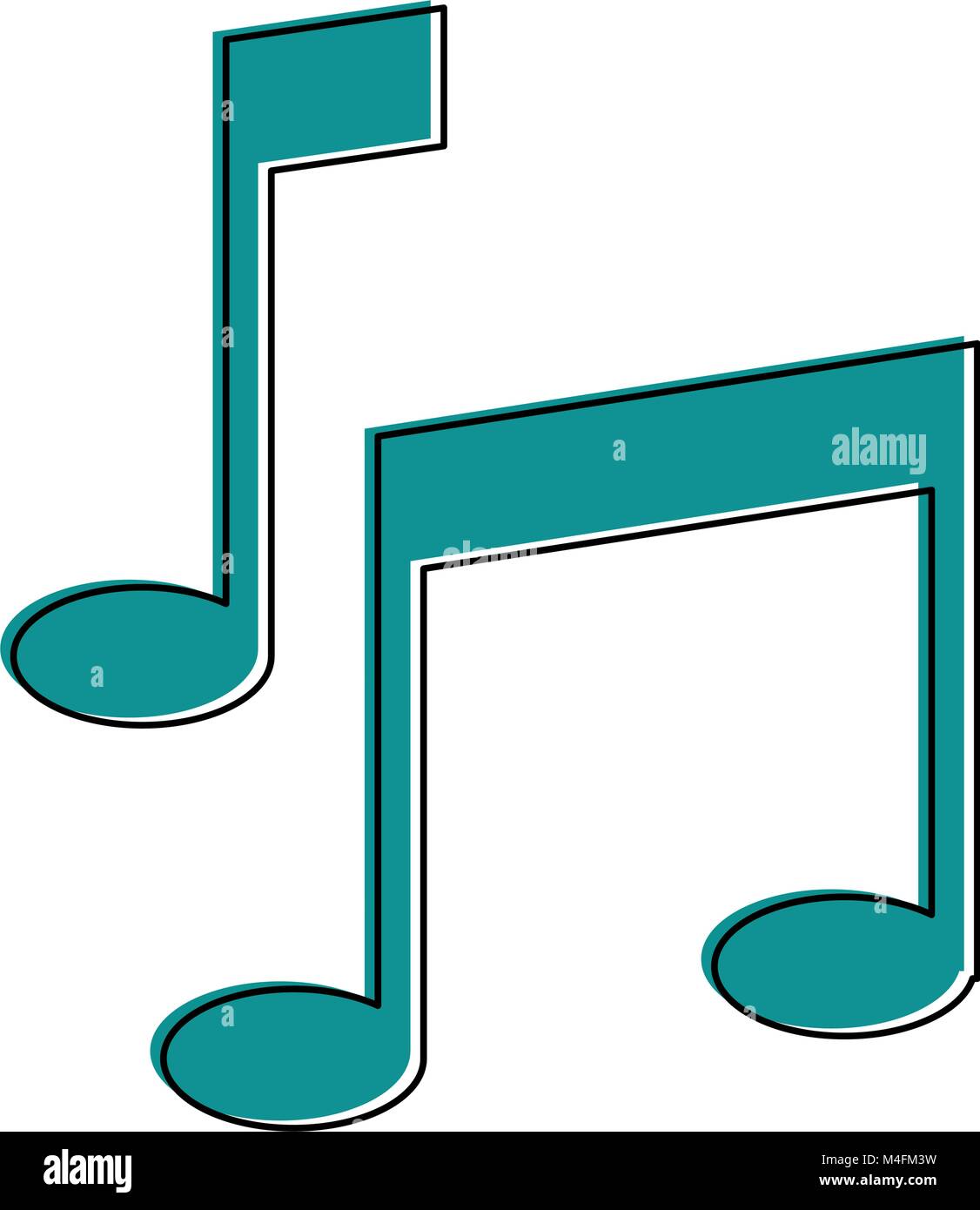 Musical sheet colorful notes Stock Vector Images - Alamy