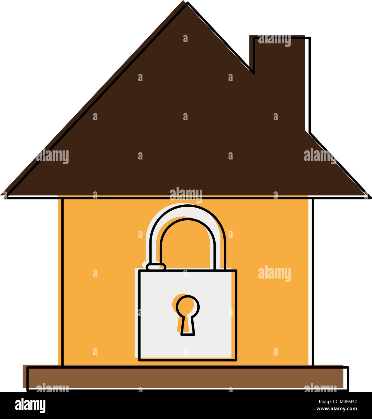 Secure house symbol Stock Vector Image & Art - Alamy