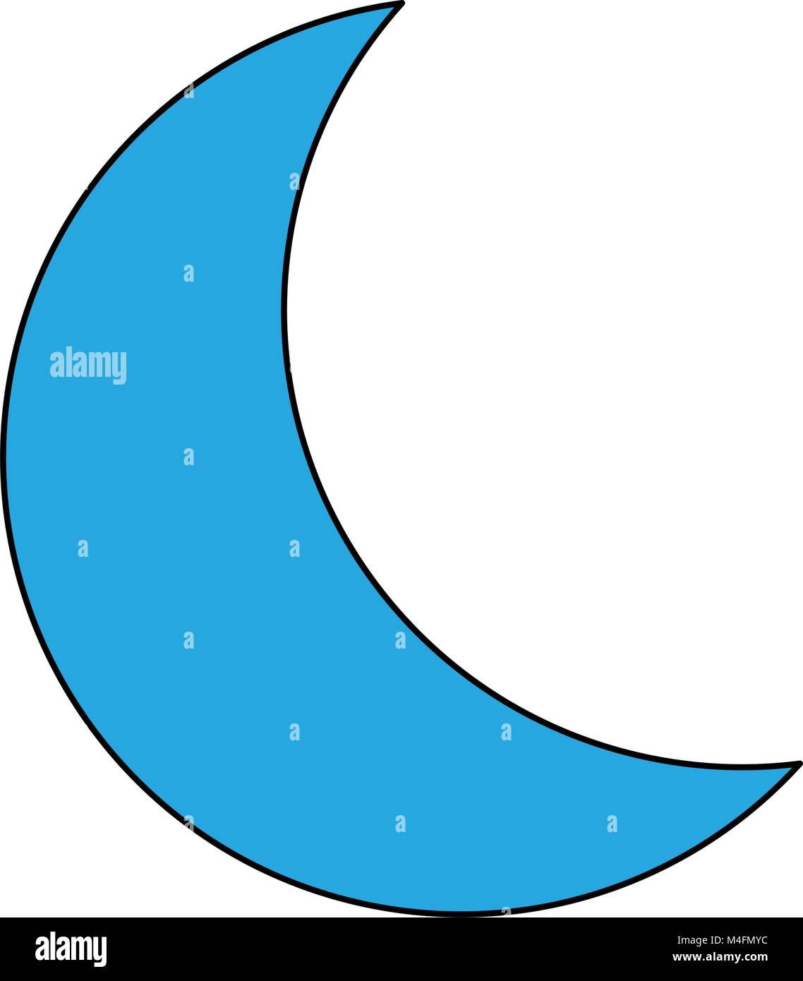 Moon quarter waning Stock Vector Image & Art - Alamy
