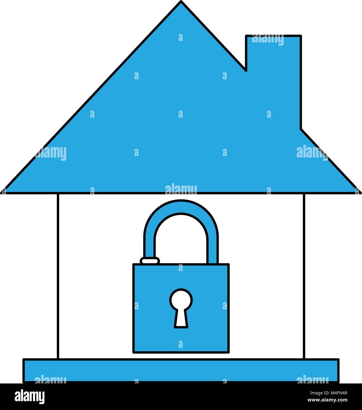 Secure house symbol Stock Vector Image & Art - Alamy