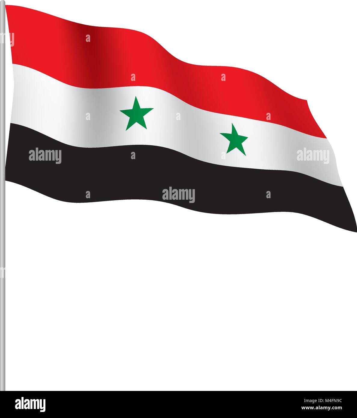 Wavy syrian flag Stock Vector Images - Alamy