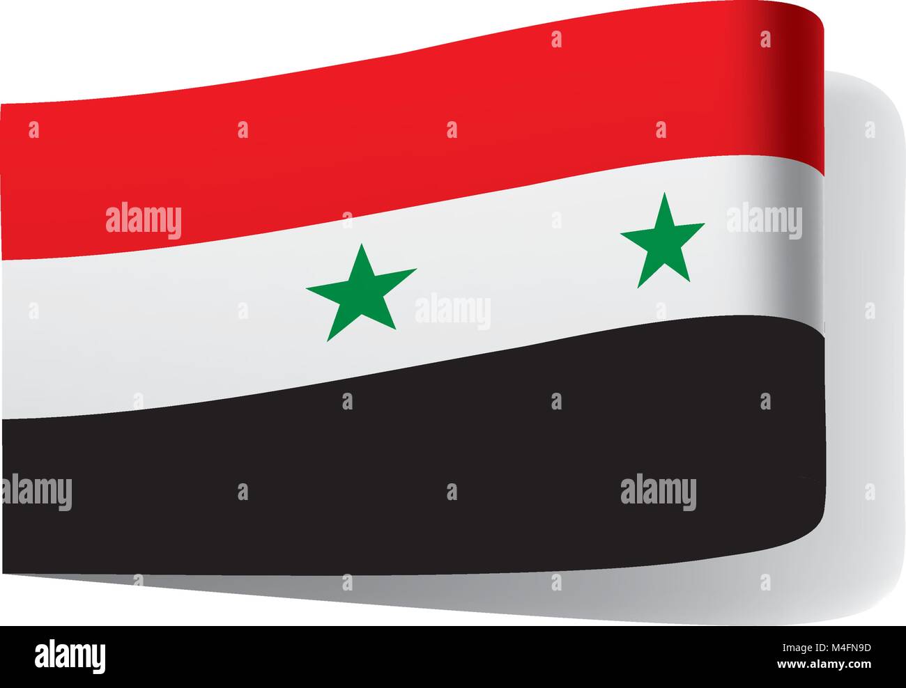 Wavy syrian flag Stock Vector Images - Alamy