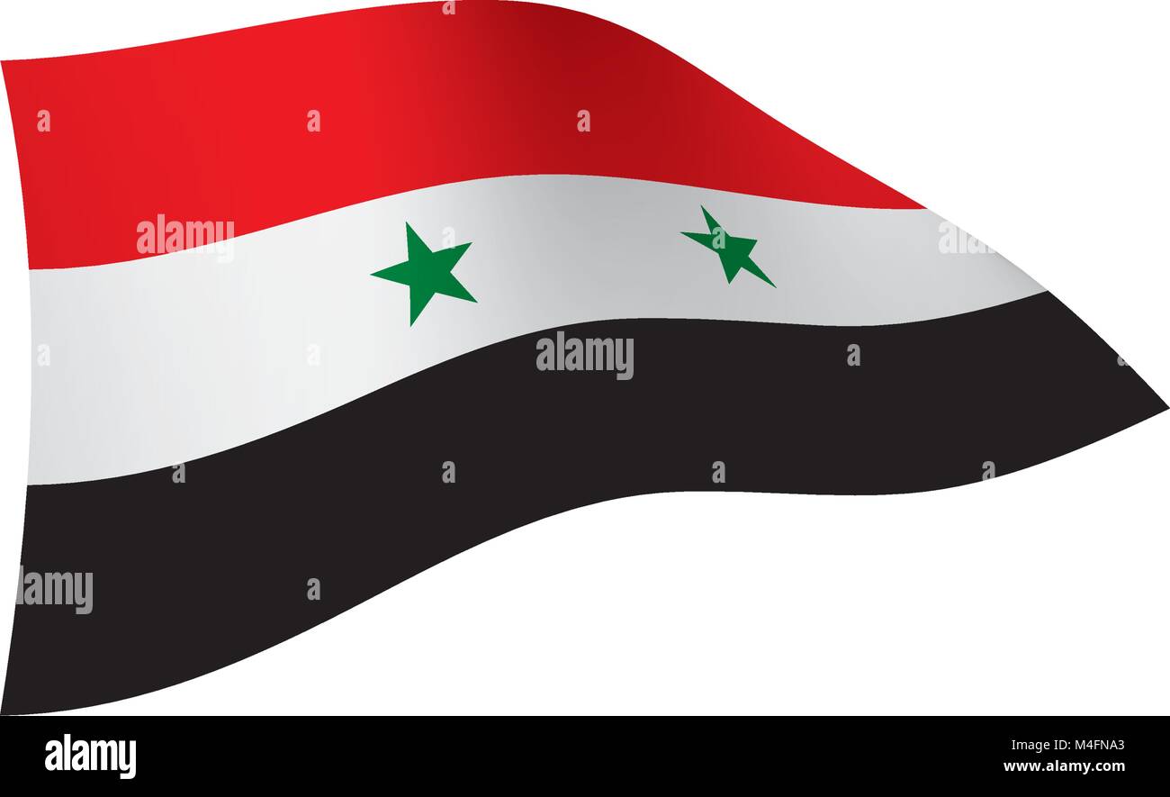Wavy syrian flag Stock Vector Images - Alamy