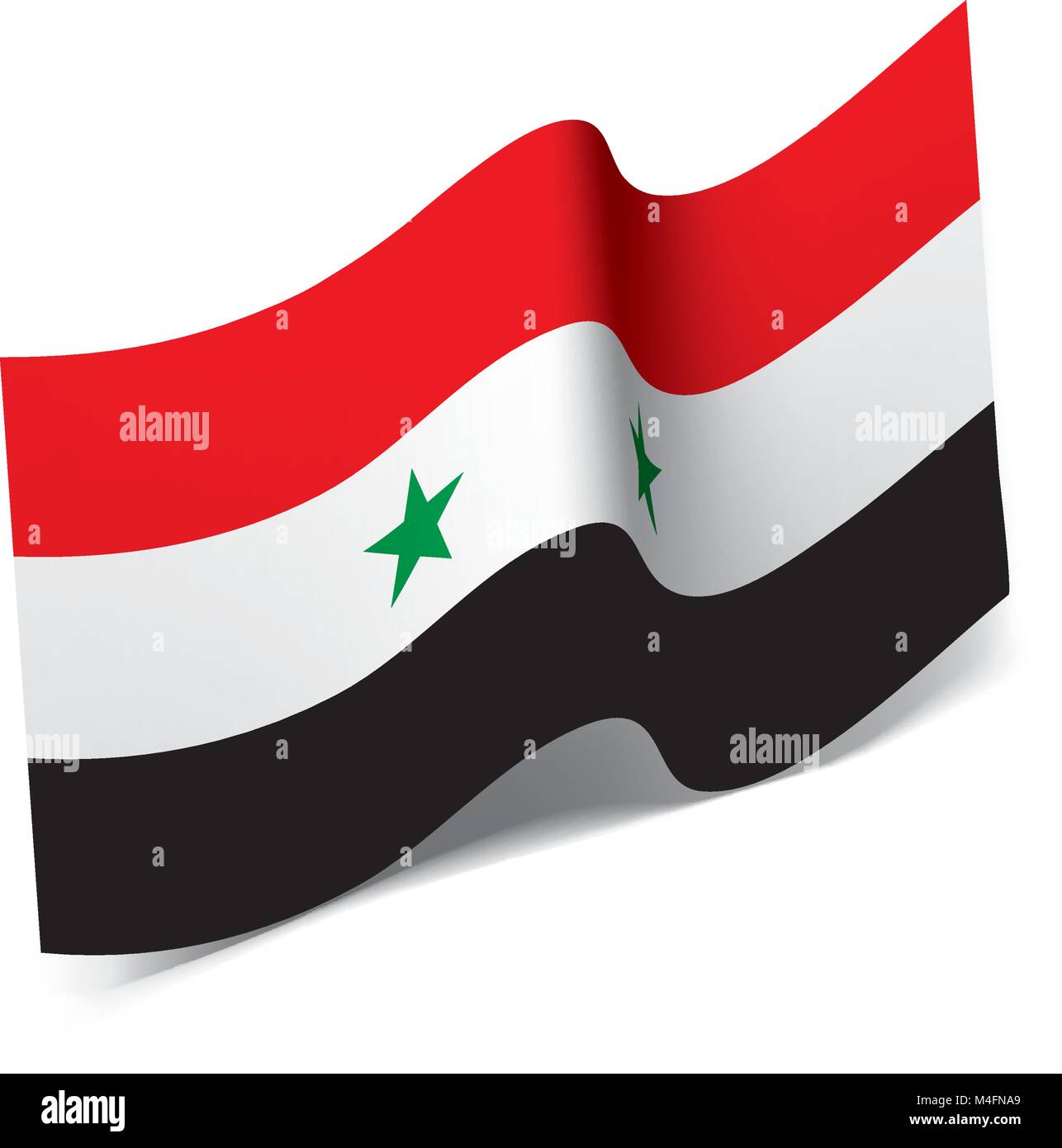 Wavy syrian flag Stock Vector Images - Alamy