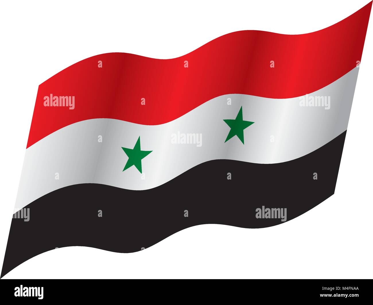 Wavy syrian flag Stock Vector Images - Alamy