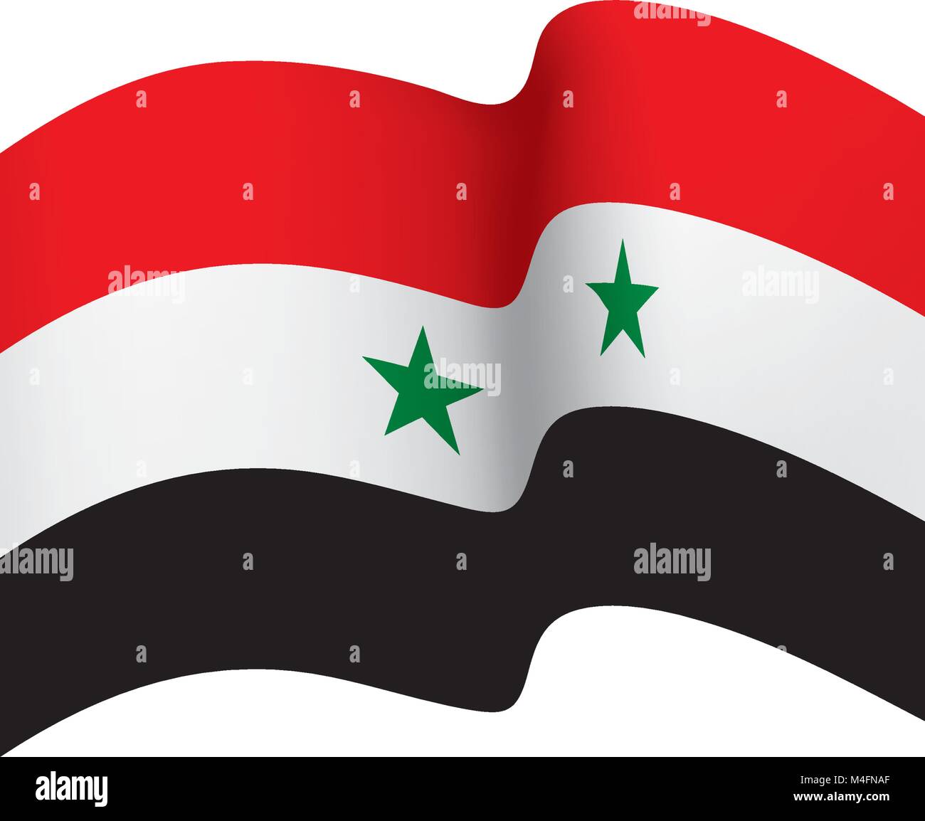 Wavy syrian flag Stock Vector Images - Alamy