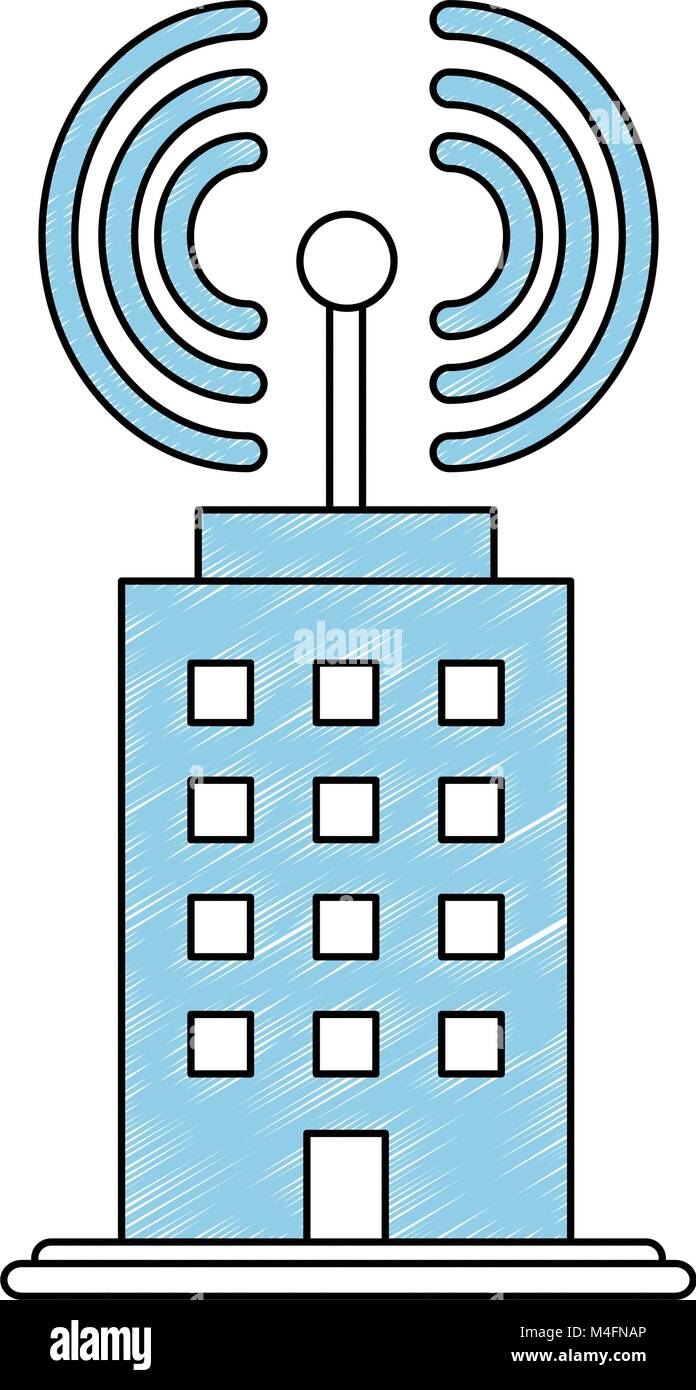 building with antenna Stock Vector Image & Art - Alamy