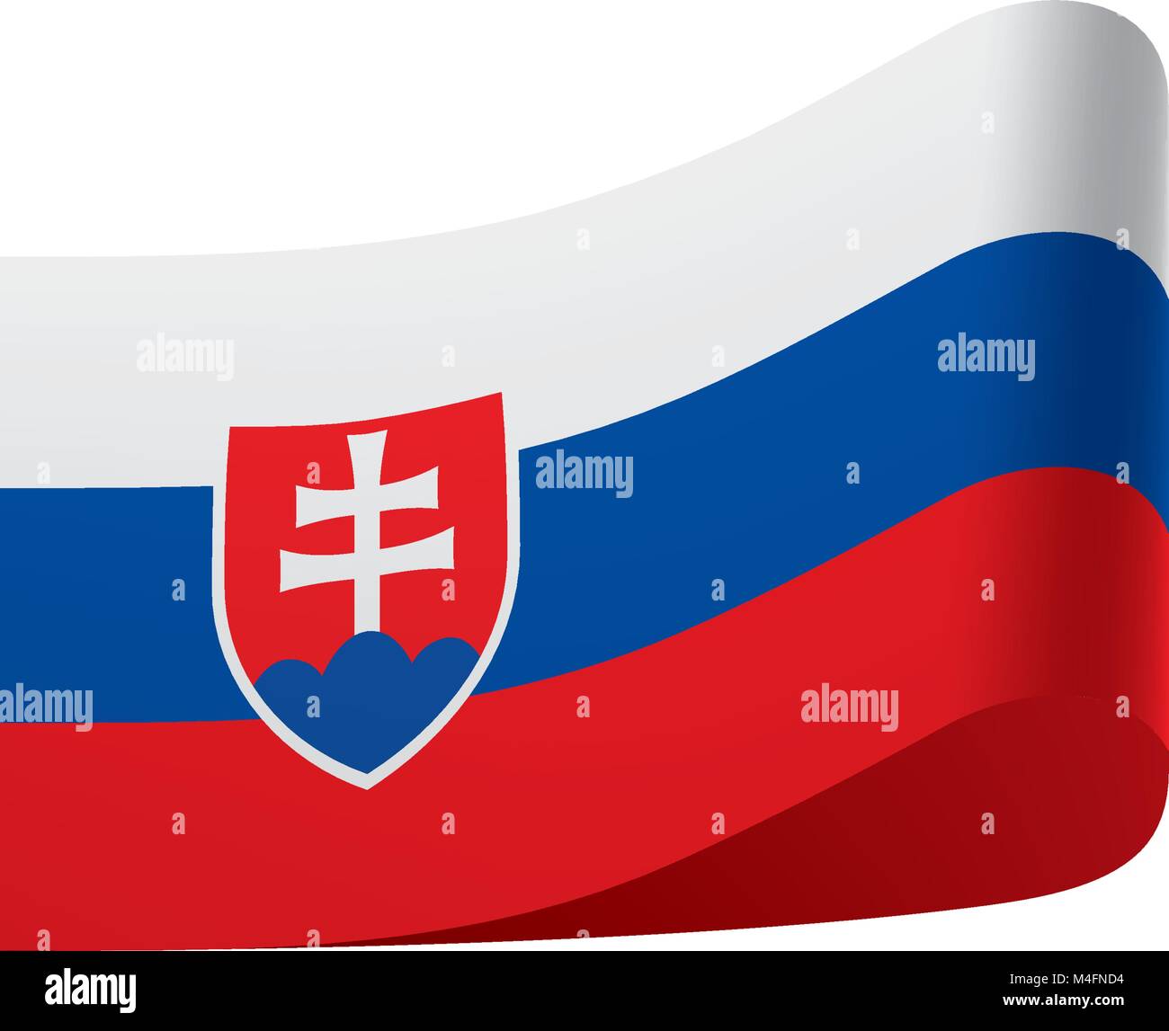 Slovakia ribbon waving flag hi-res stock photography and images - Alamy